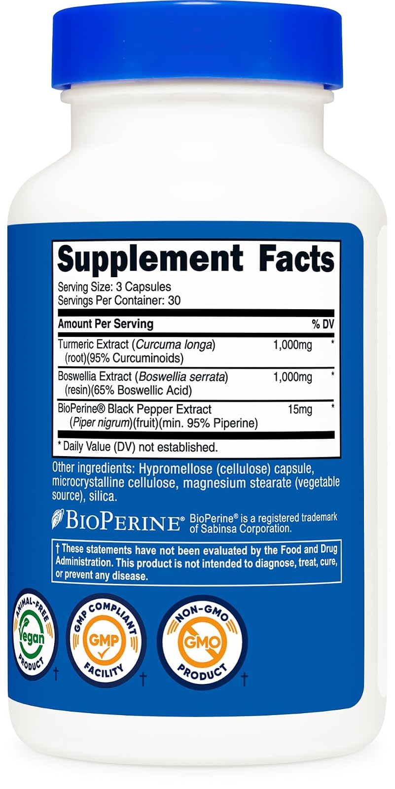 Support inflammation with Nutricost turmeric