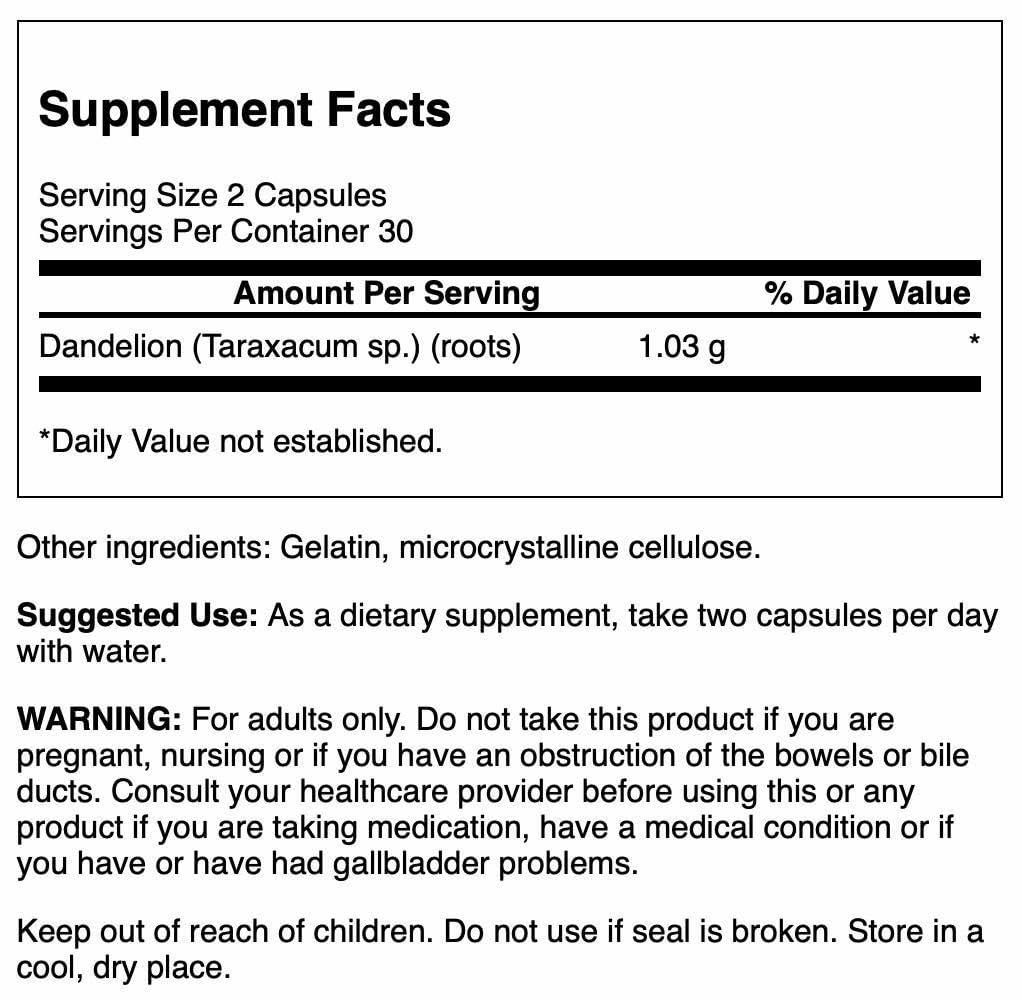 support liver health with dandelion root