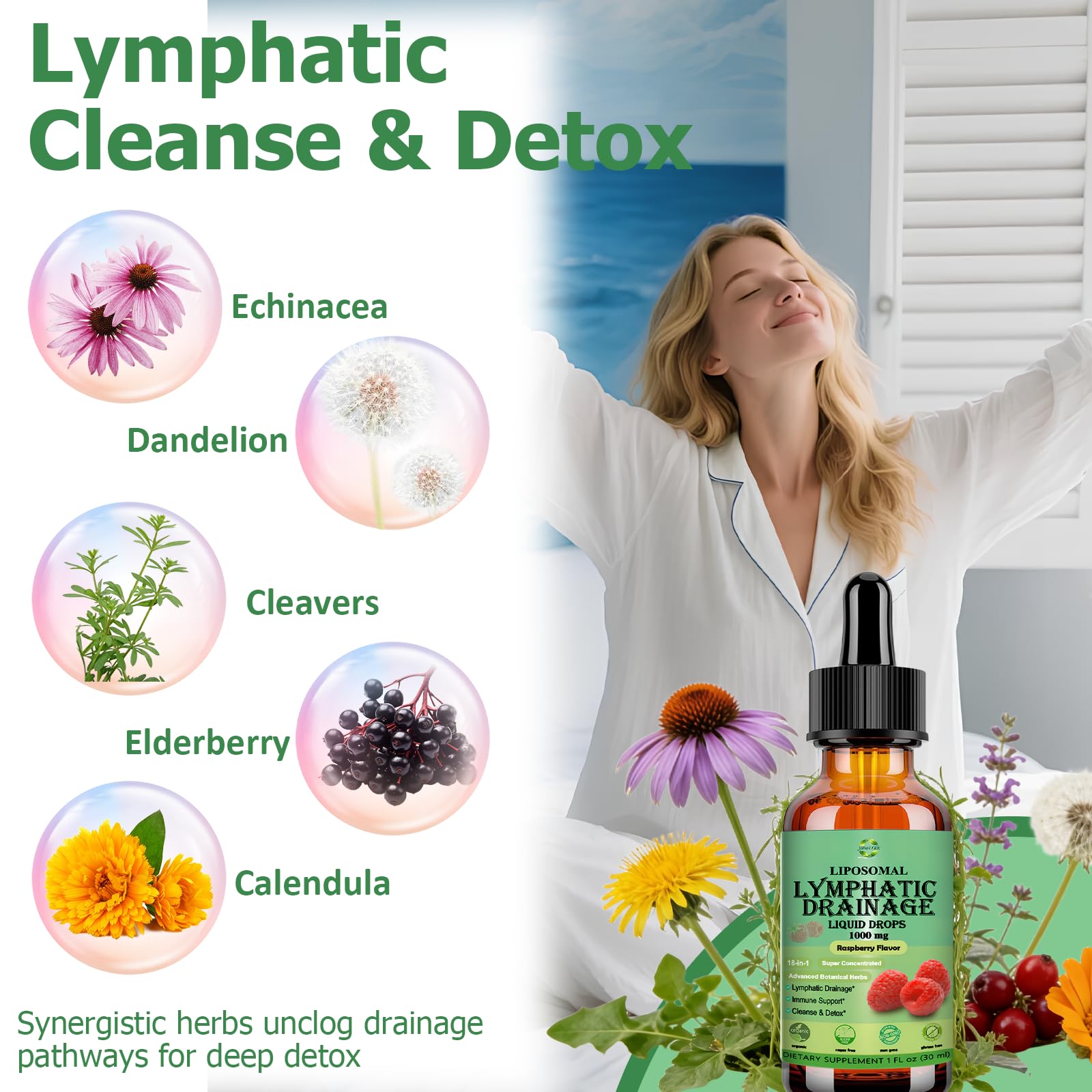 Support lymphatic health with drops