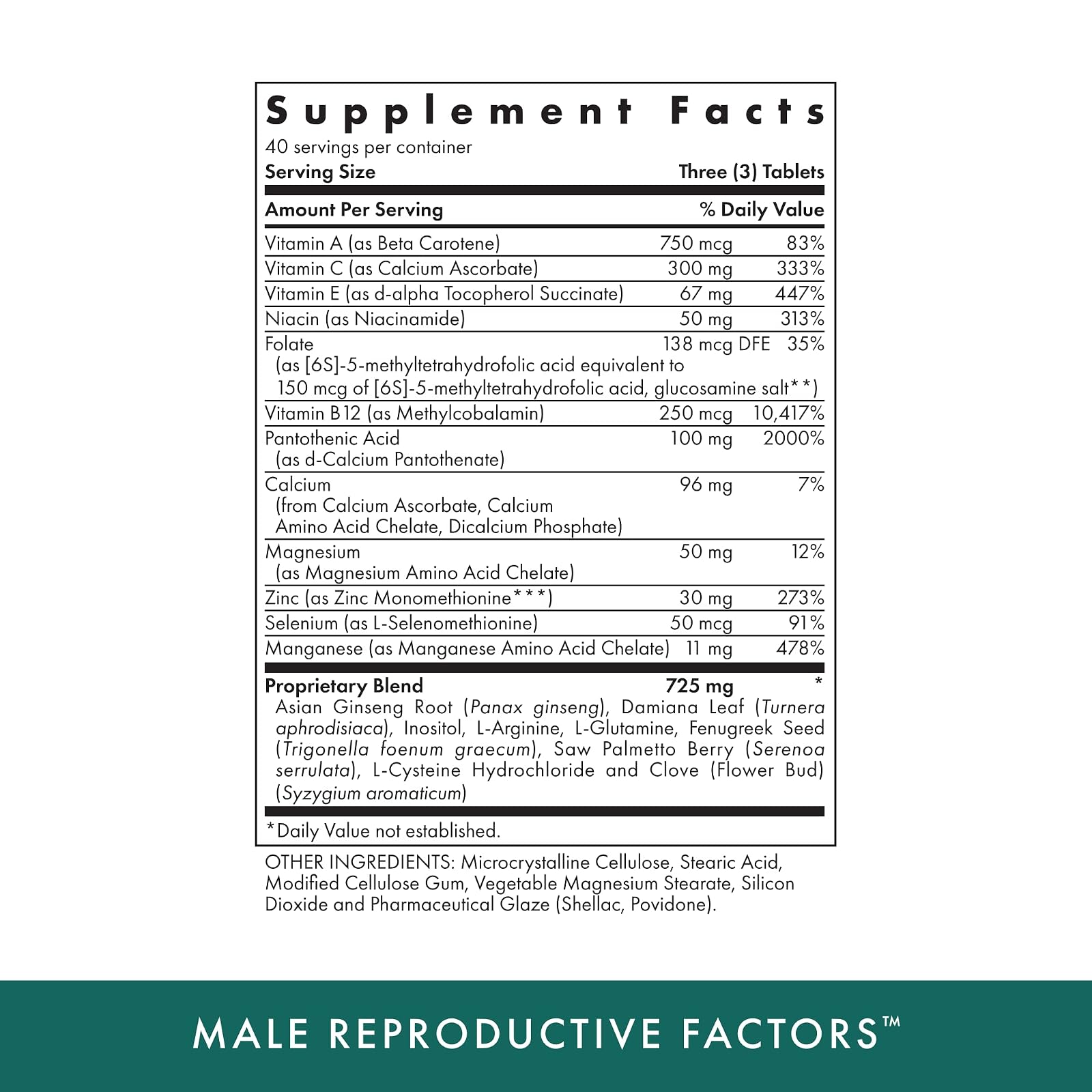 support male reproductive health vitamins