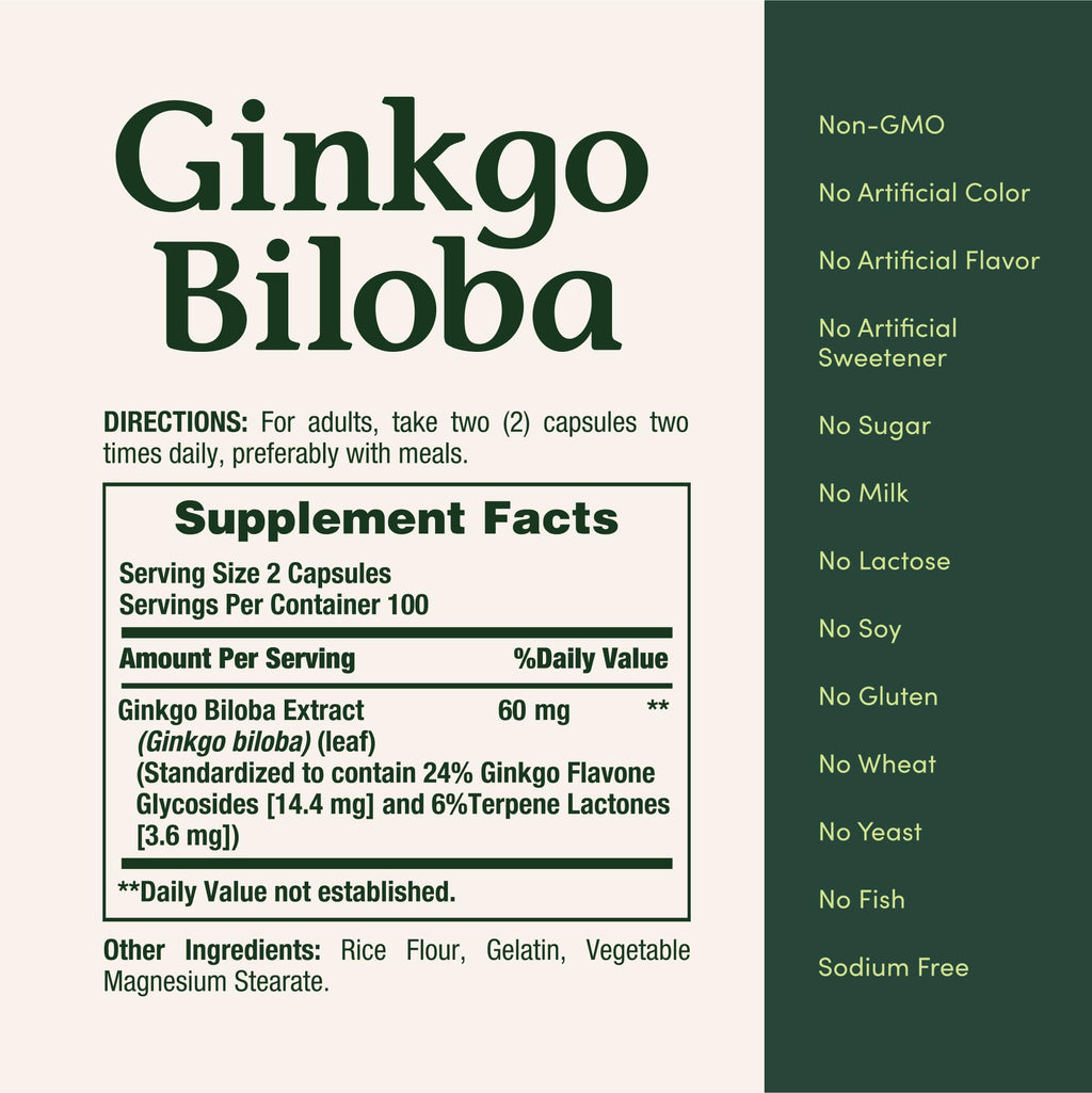 support memory retention ginkgo biloba