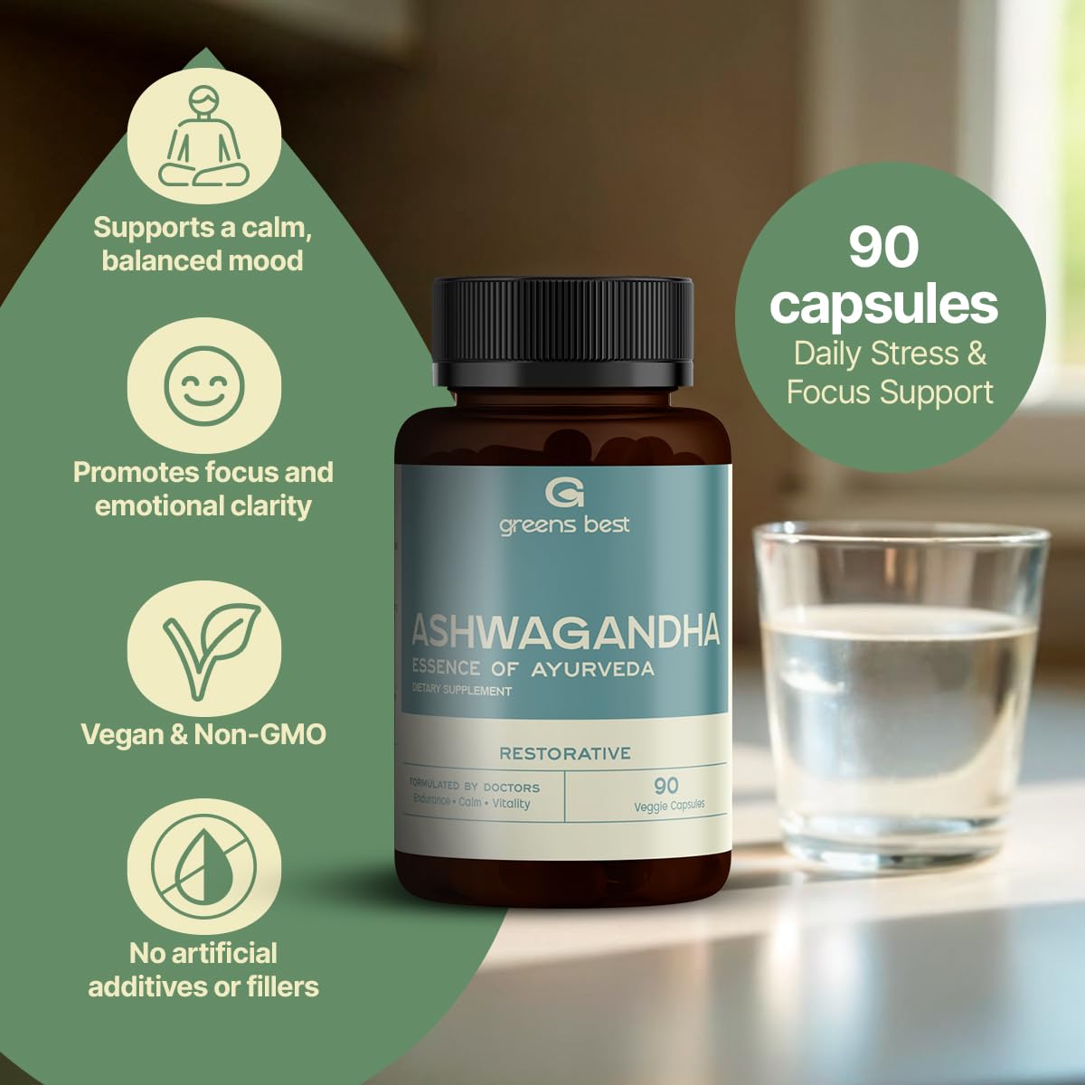 support mental clarity Ashwagandha capsules