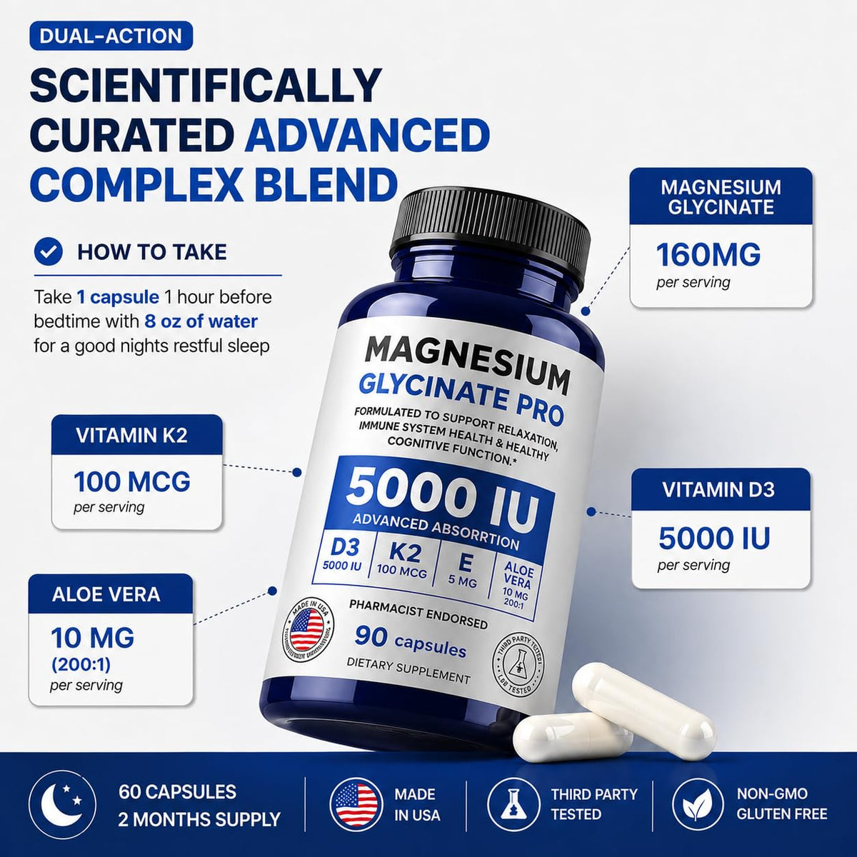 Support muscle function with magnesium glycinate
