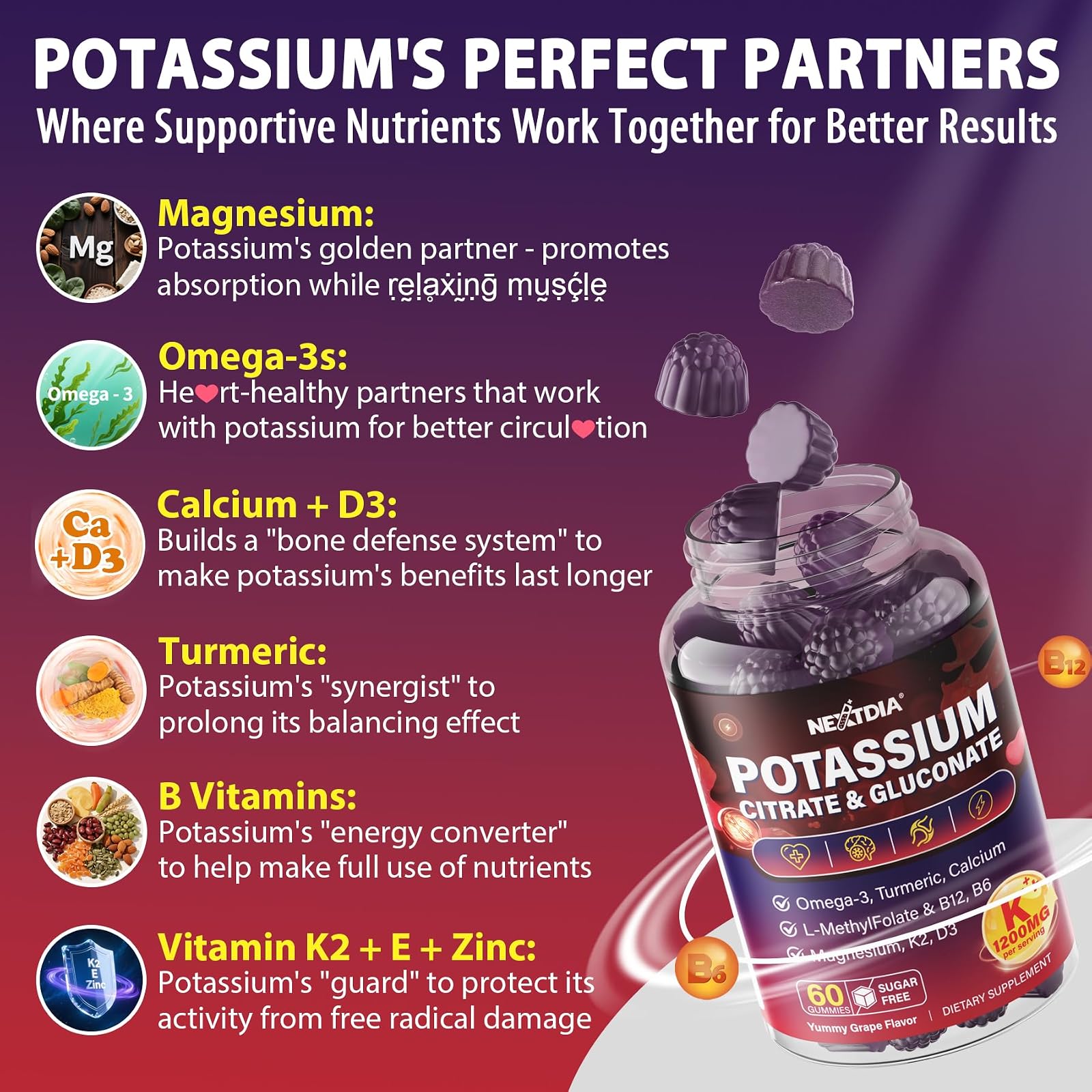 support muscle function with potassium