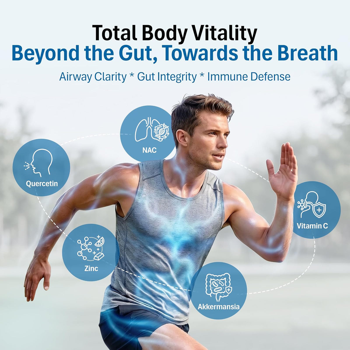 support respiratory health with Akkermansia