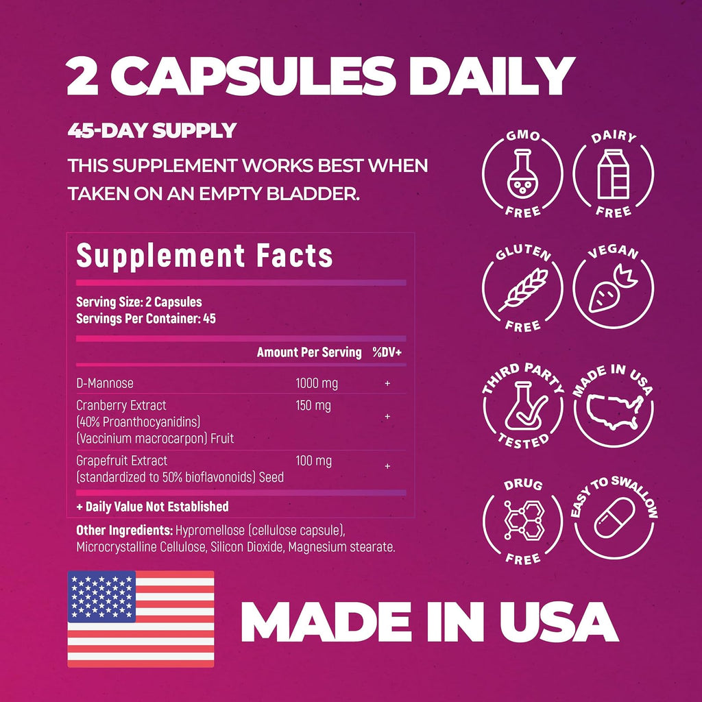 Support urinary tract health with D-Mannose
