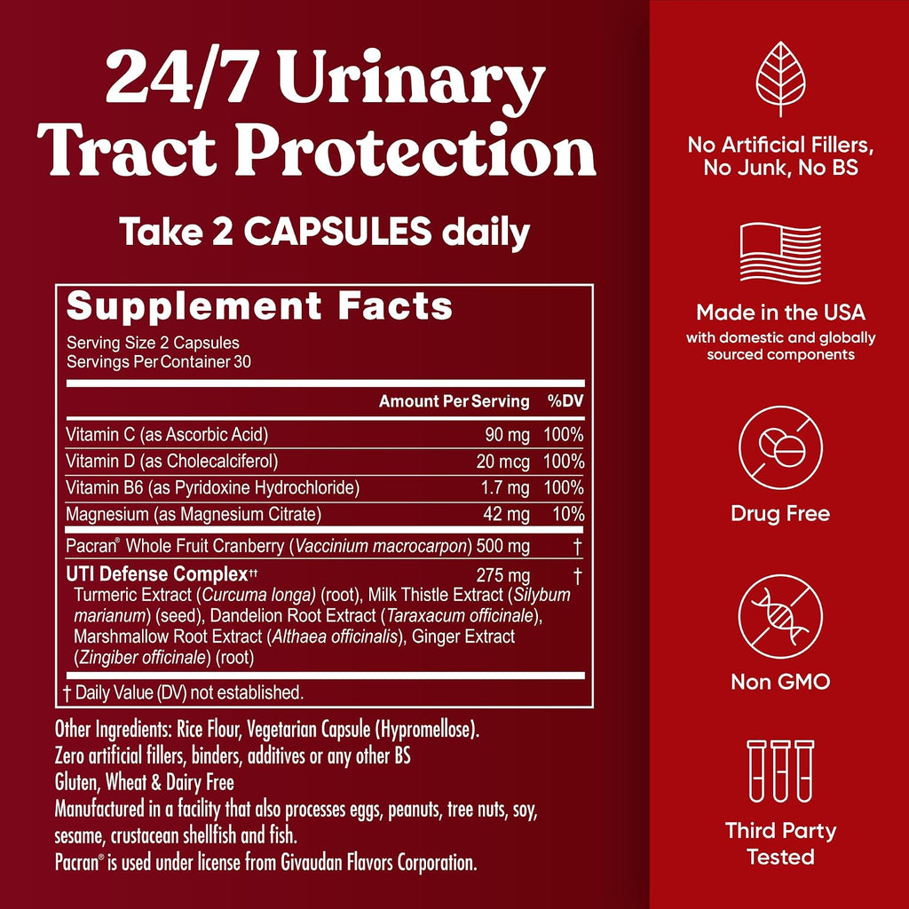 Support urinary tract with cranberry