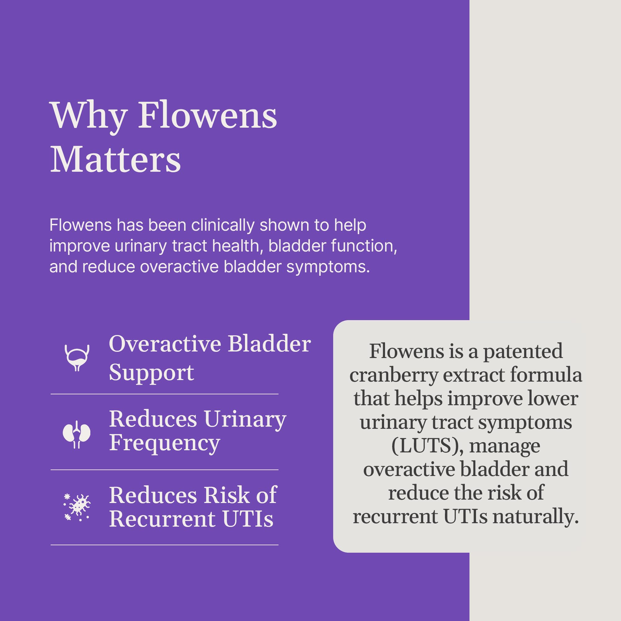 support urinary tract with OxyFlo