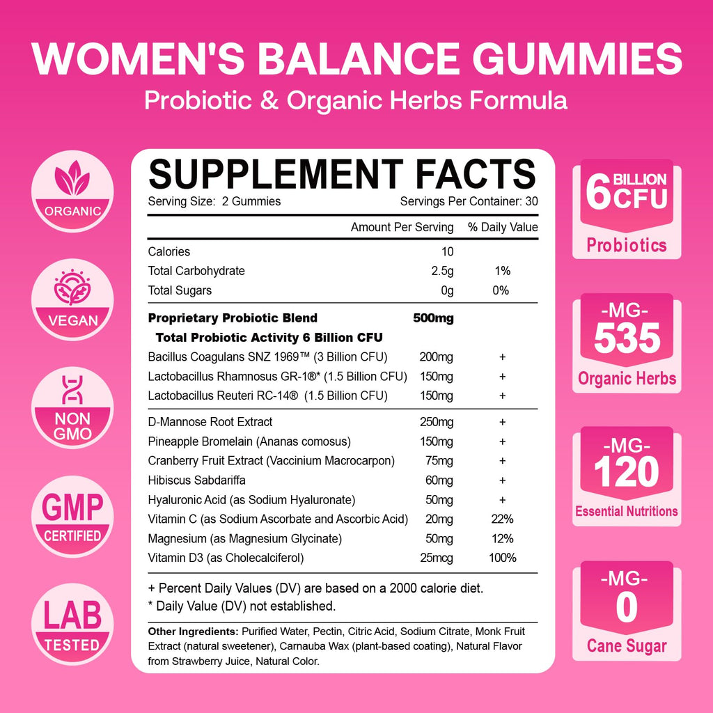 Support vaginal flora with gummies