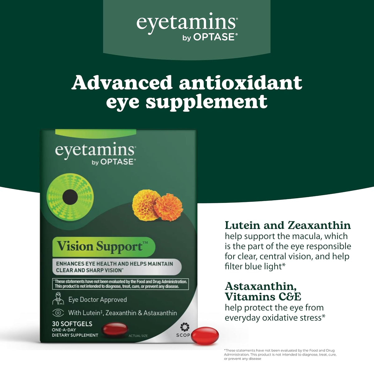 support vision with Optase Eyetamins