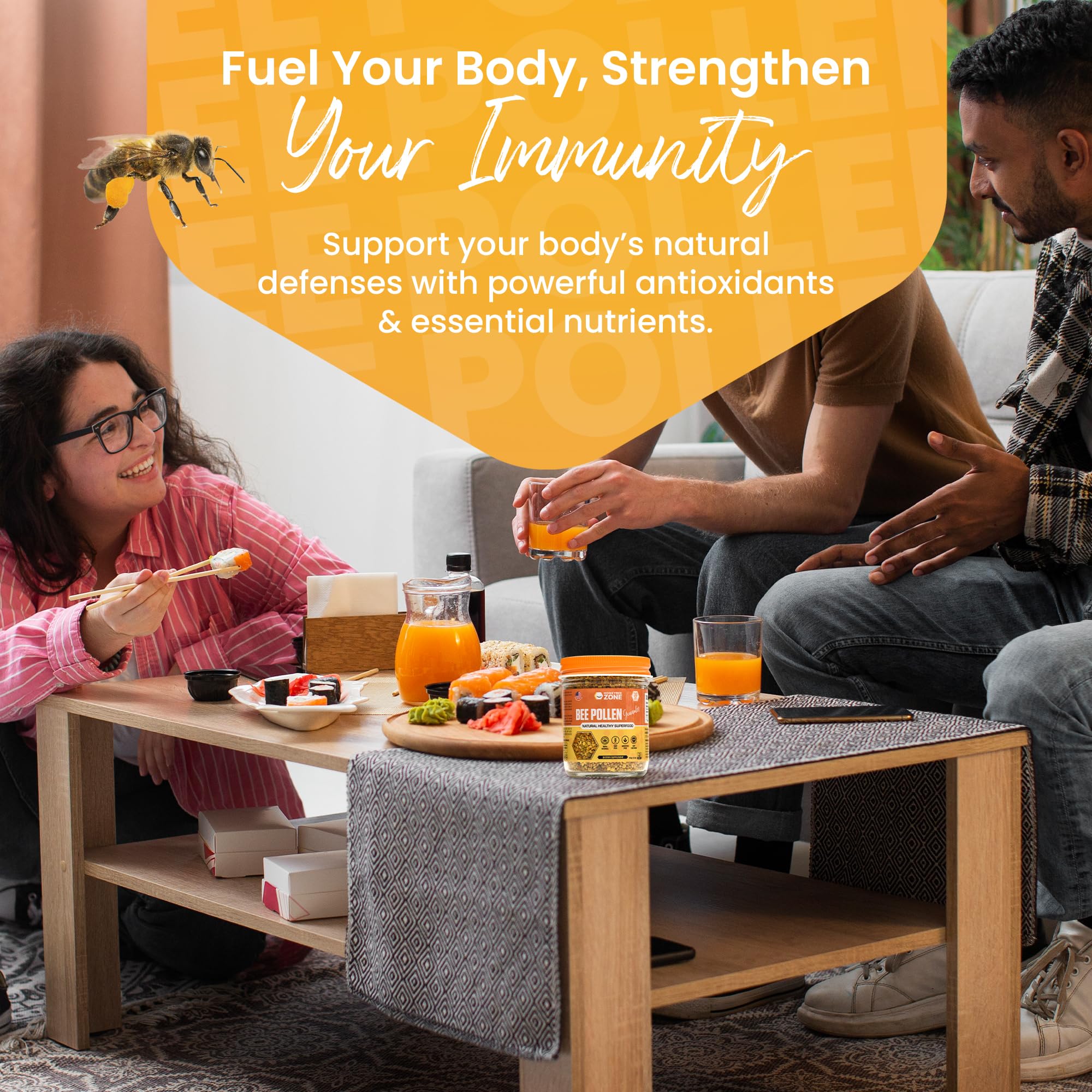 support your immune system with bee pollen