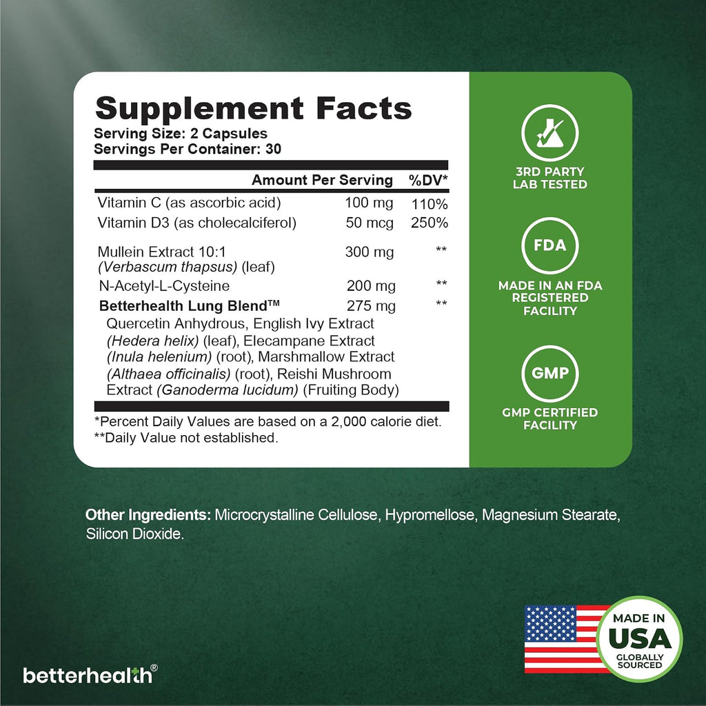 Support your lungs with daily multivitamins