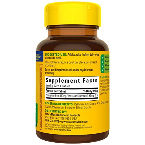 support your potassium needs with Nature Made