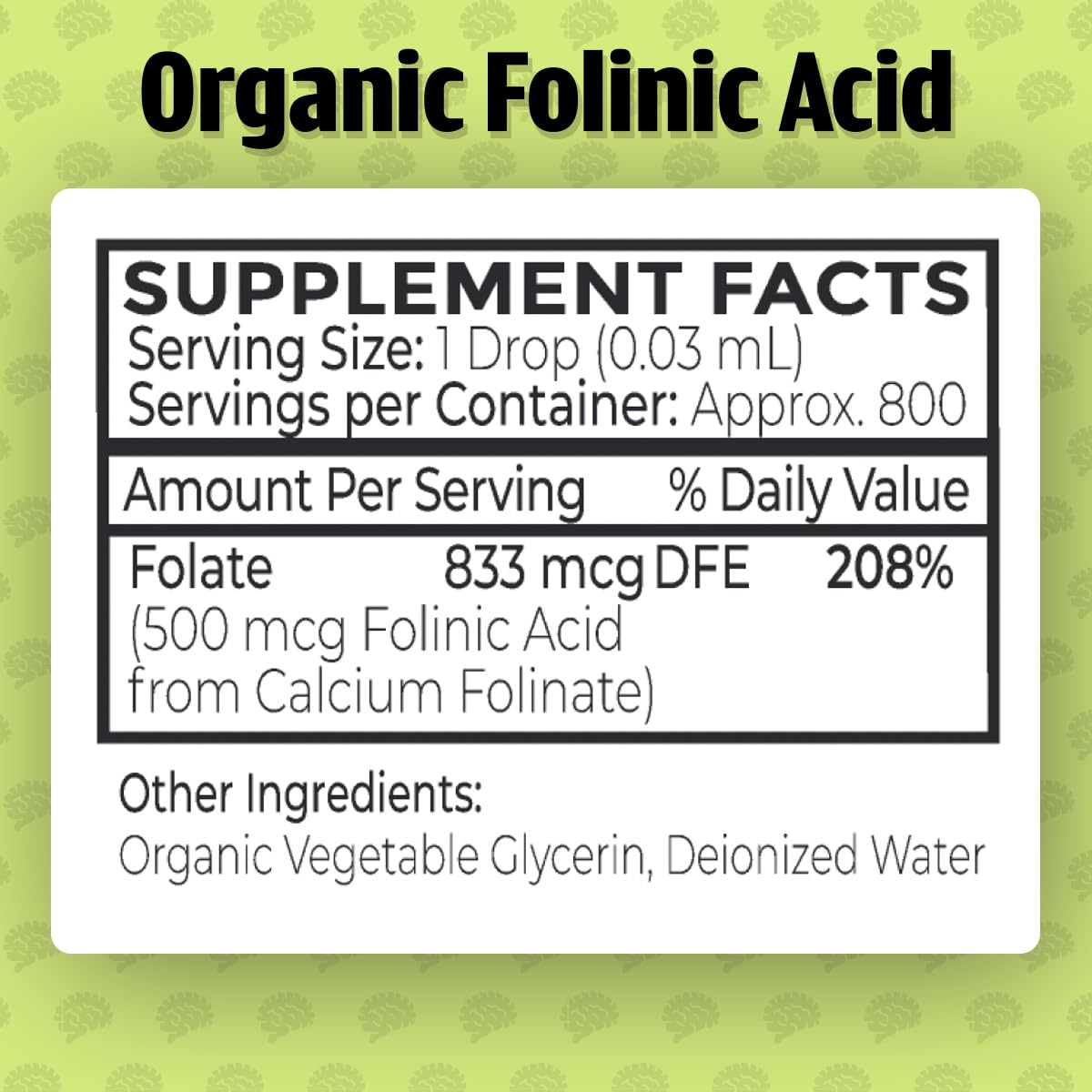 supportive folinic acid for health