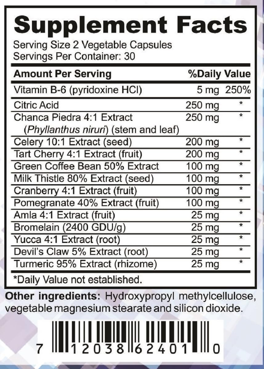 Supportive formula for healthy uric levels