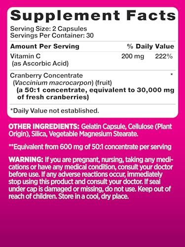 supports bladder health with cranberry