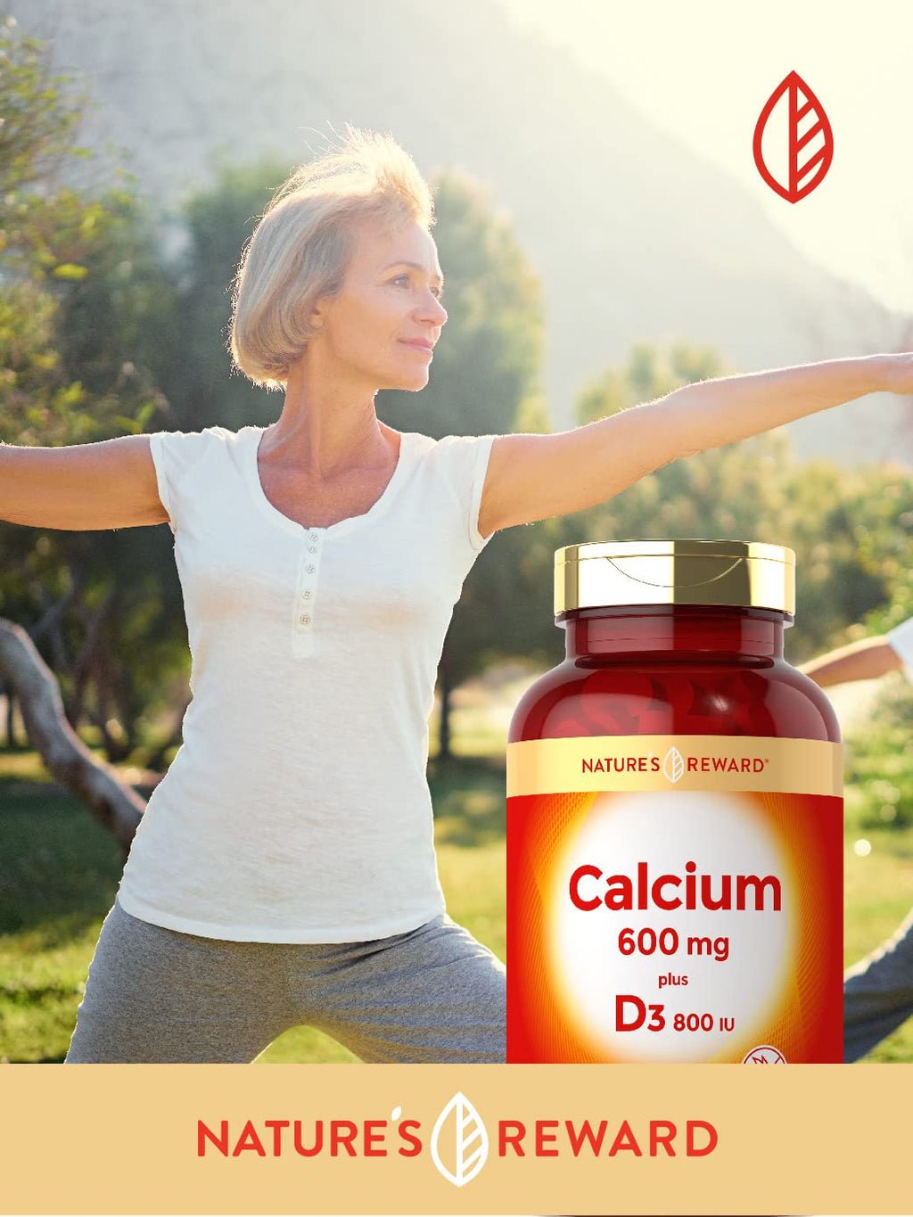 Supports bone density with calcium