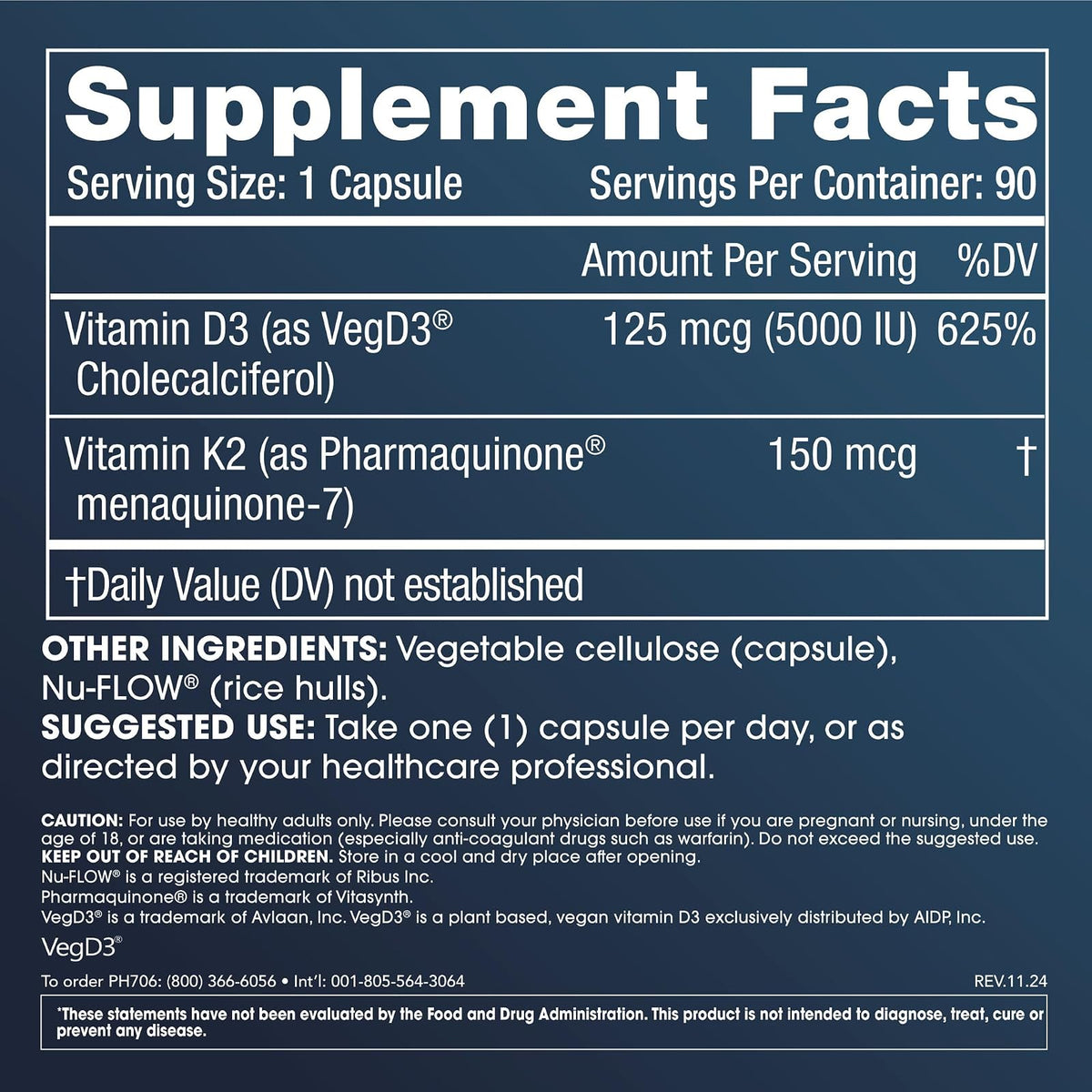supports bone health Vitamin D3