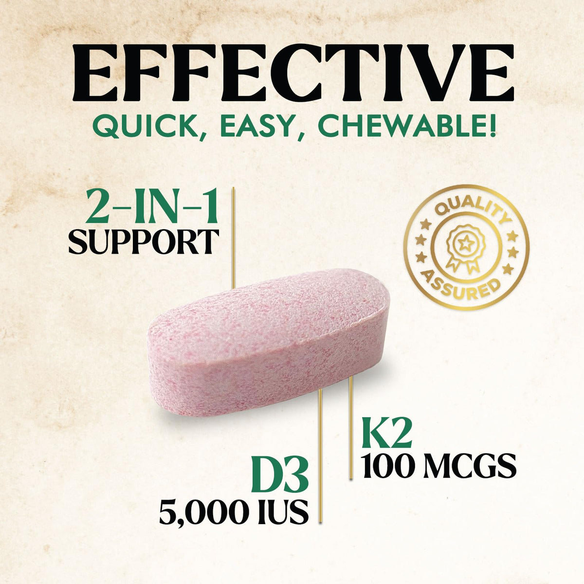 Supports bone health with K2