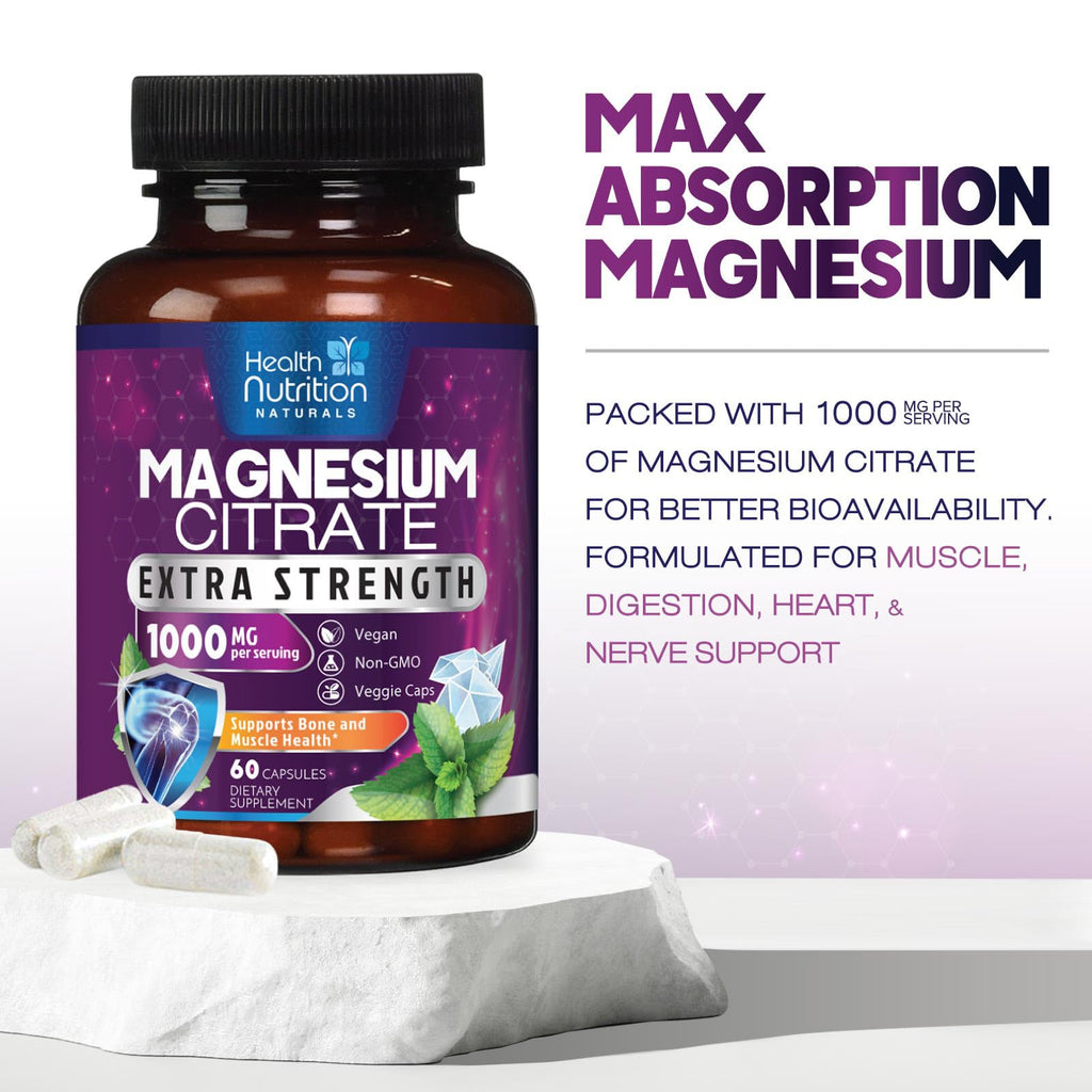 Supports bone health with Magnesium Citrate