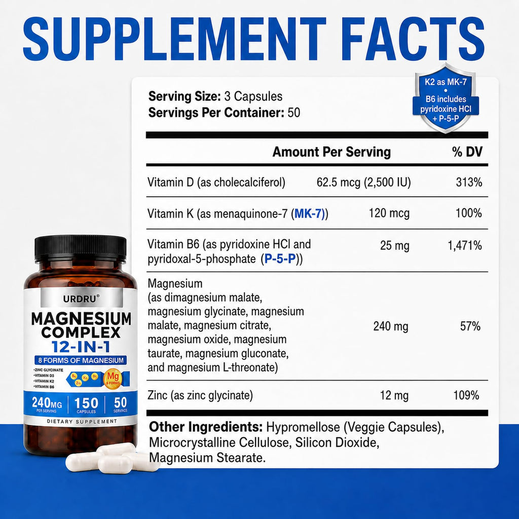 Supports bone health with magnesium