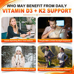 Supports bone health with Vitamin D3 K2