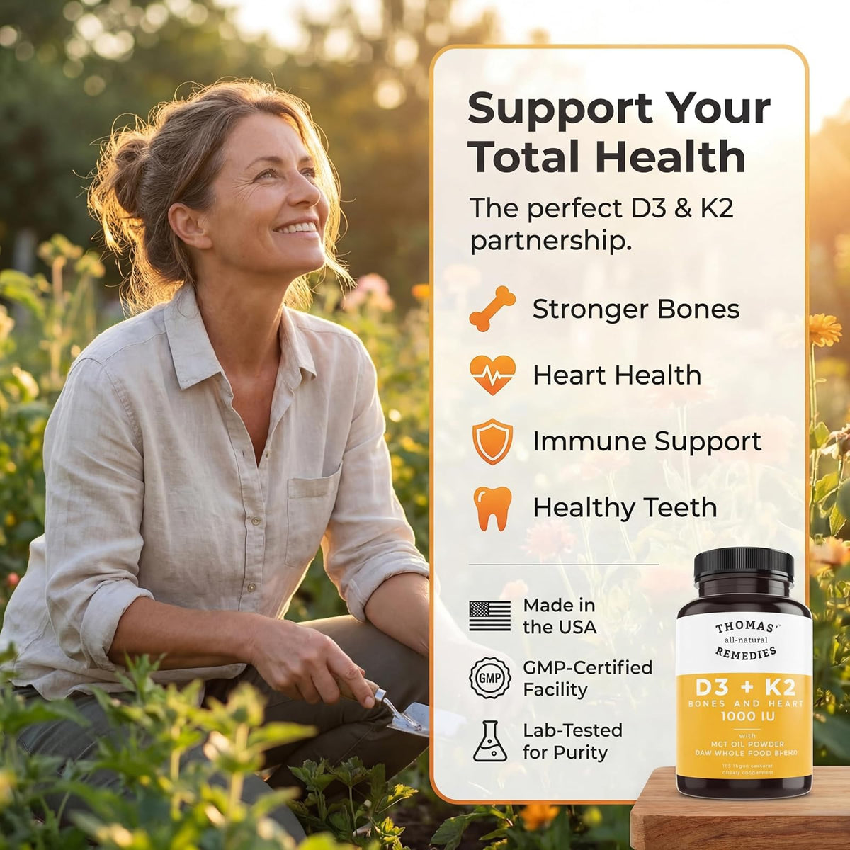 supports bone health with vitamin D