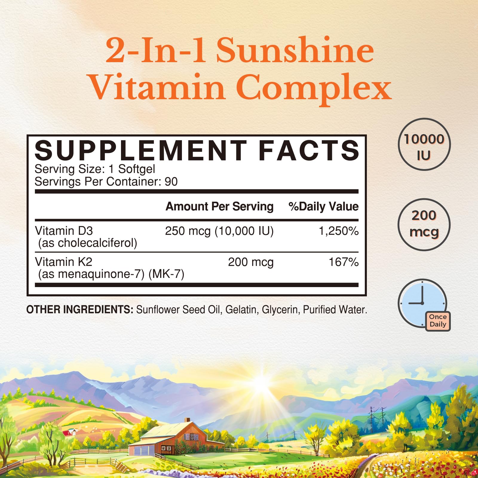 supports bone health with vitamin D