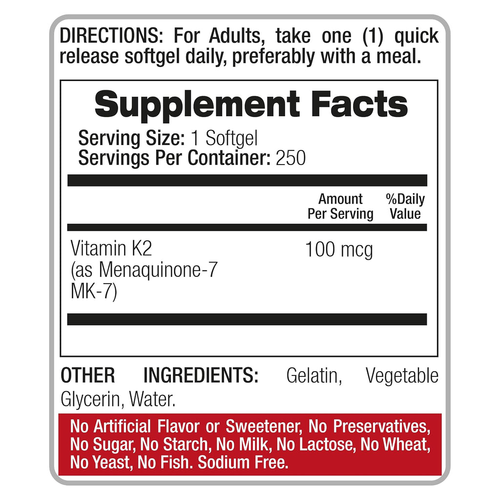 Supports bone health with Vitamin K2