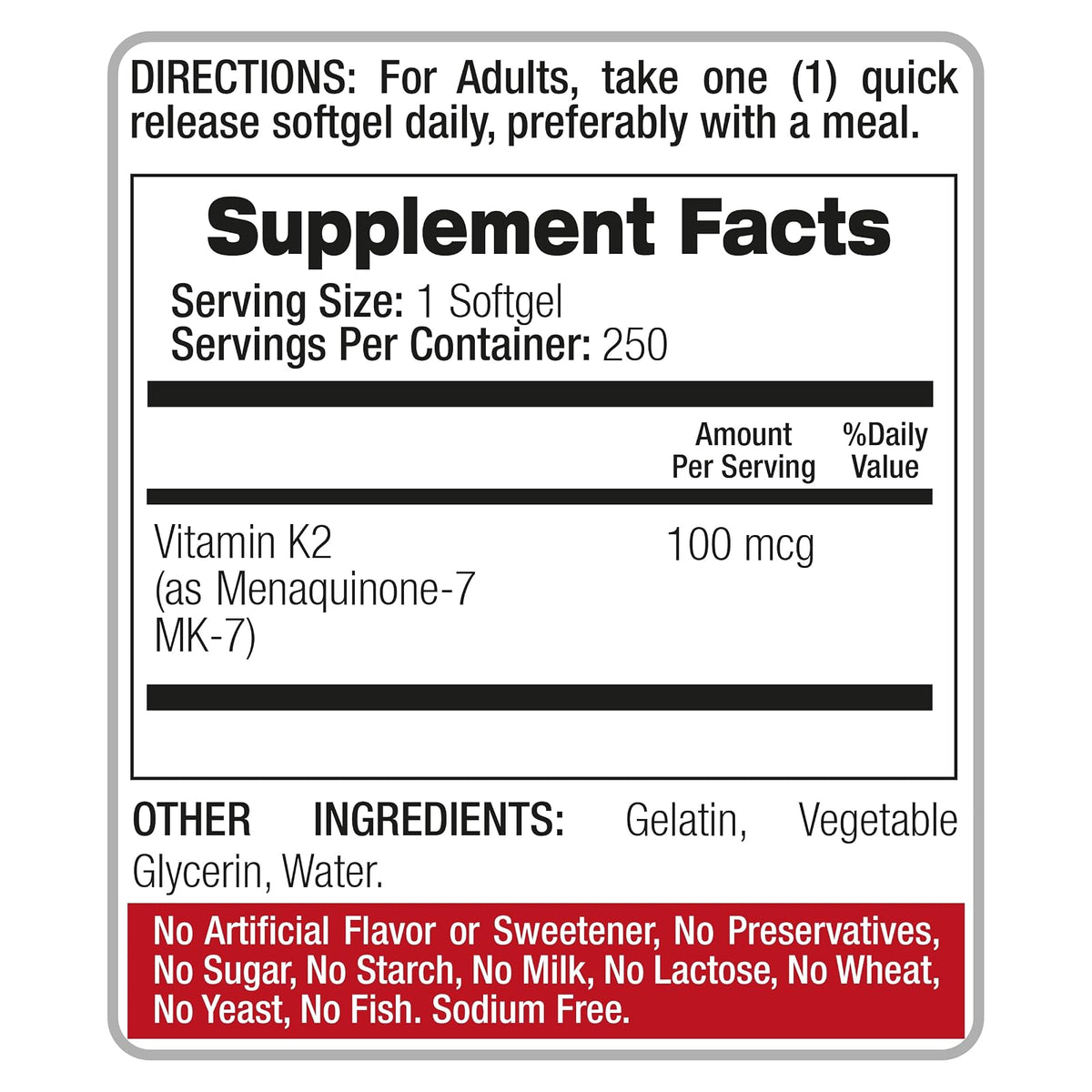 Supports bone health with Vitamin K2