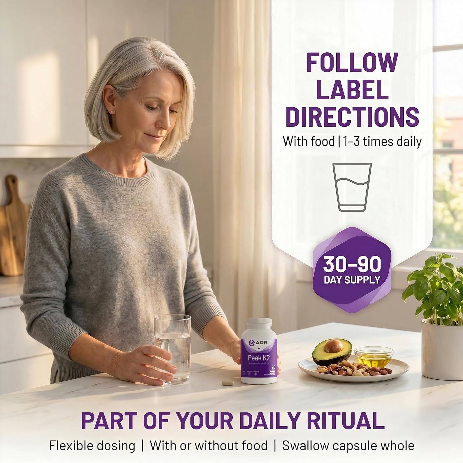 supports bone health with vitamin K