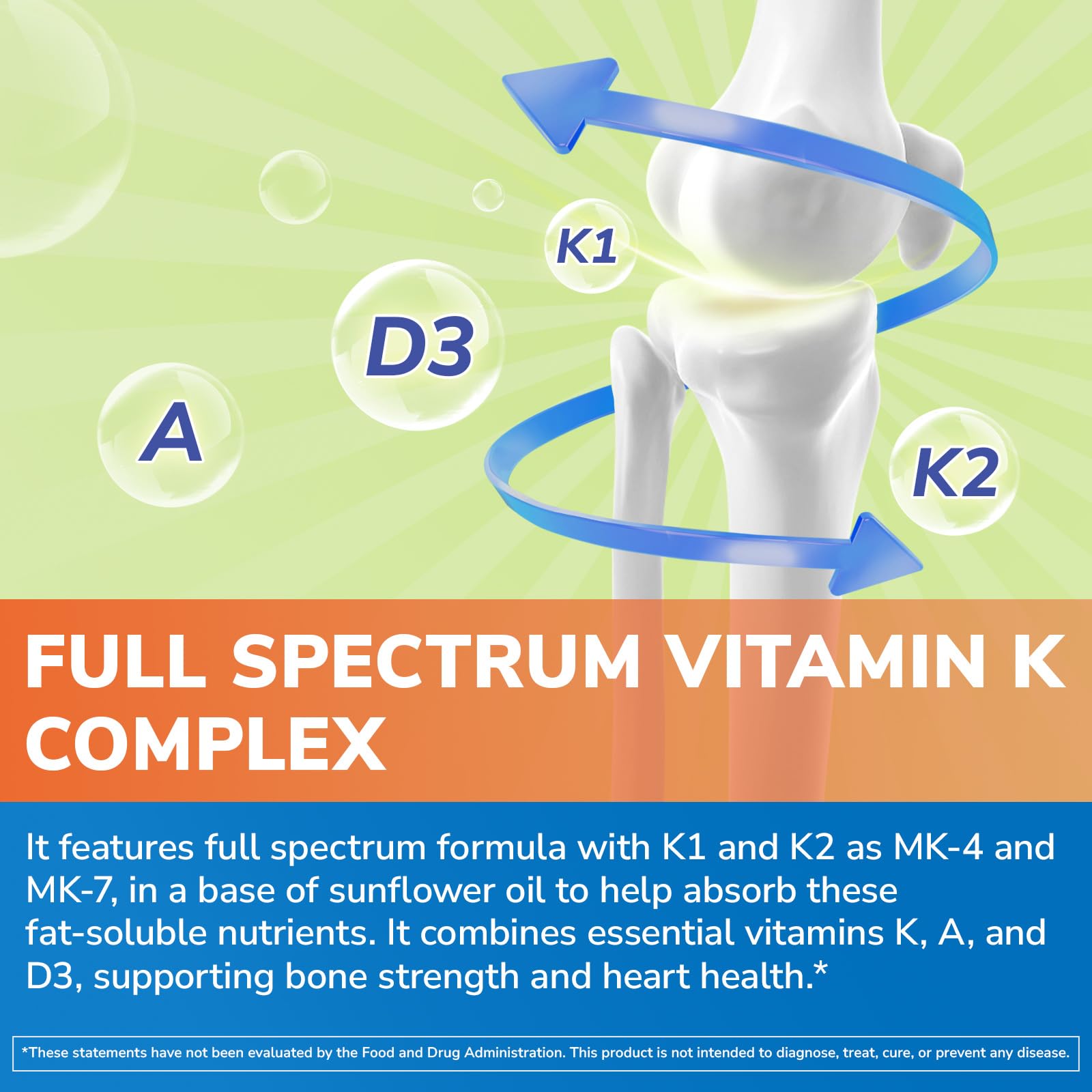 supports bone health with vitamin k
