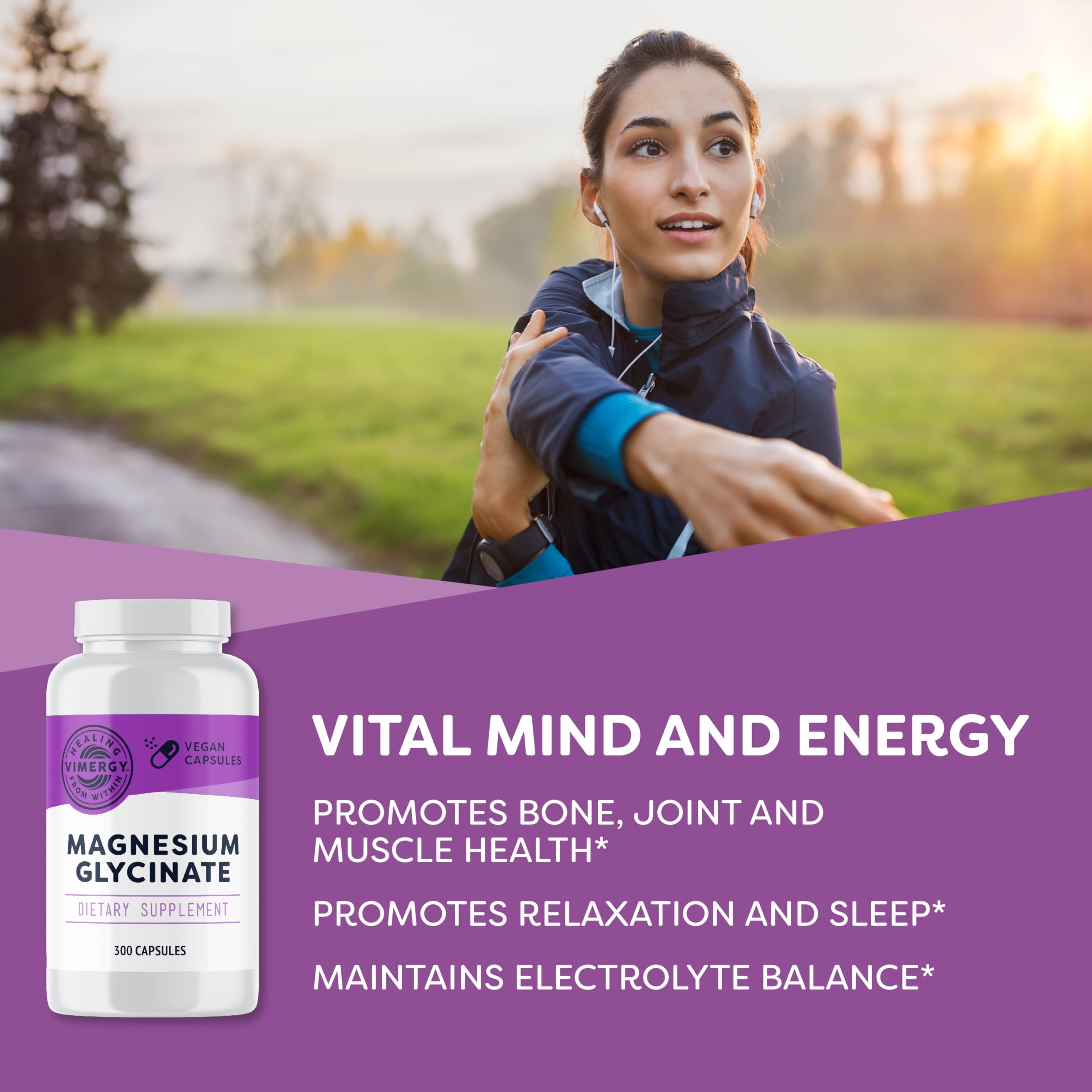 Supports bone strength with magnesium glycinate