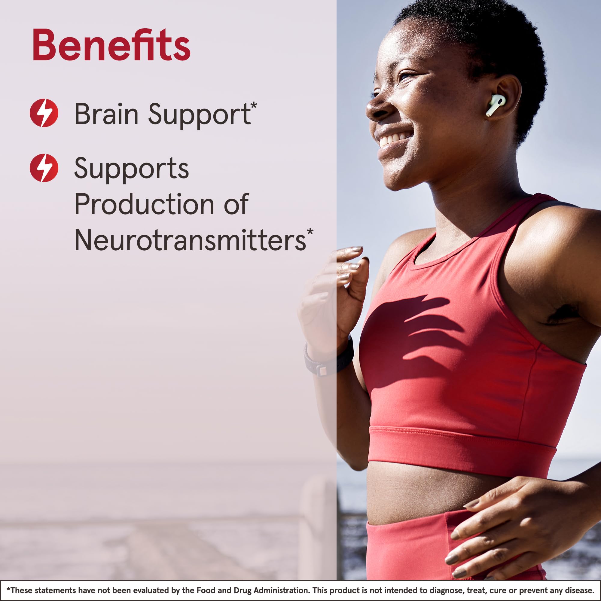 Supports brain function with L-Tyrosine