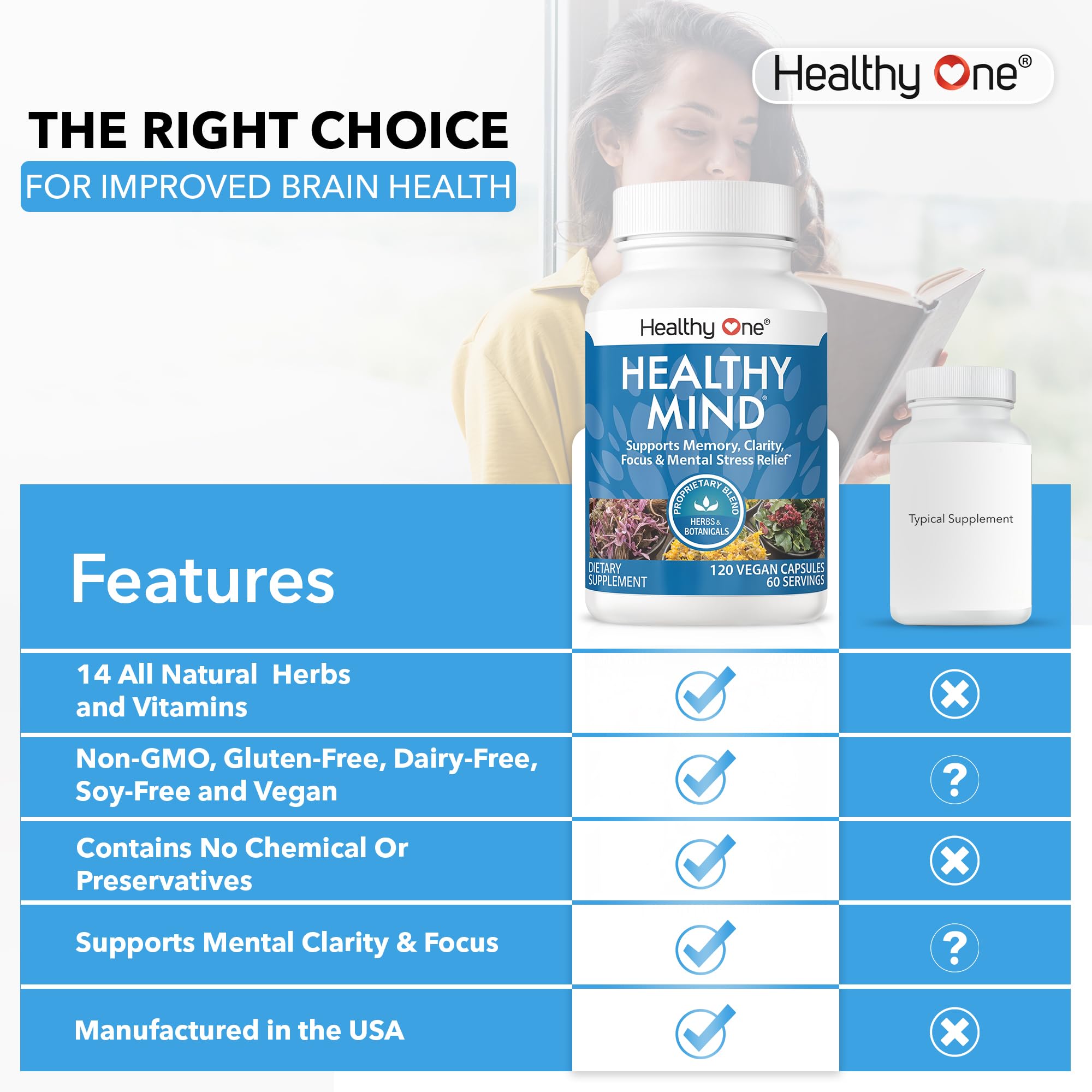 supports brain health with ginkgo biloba