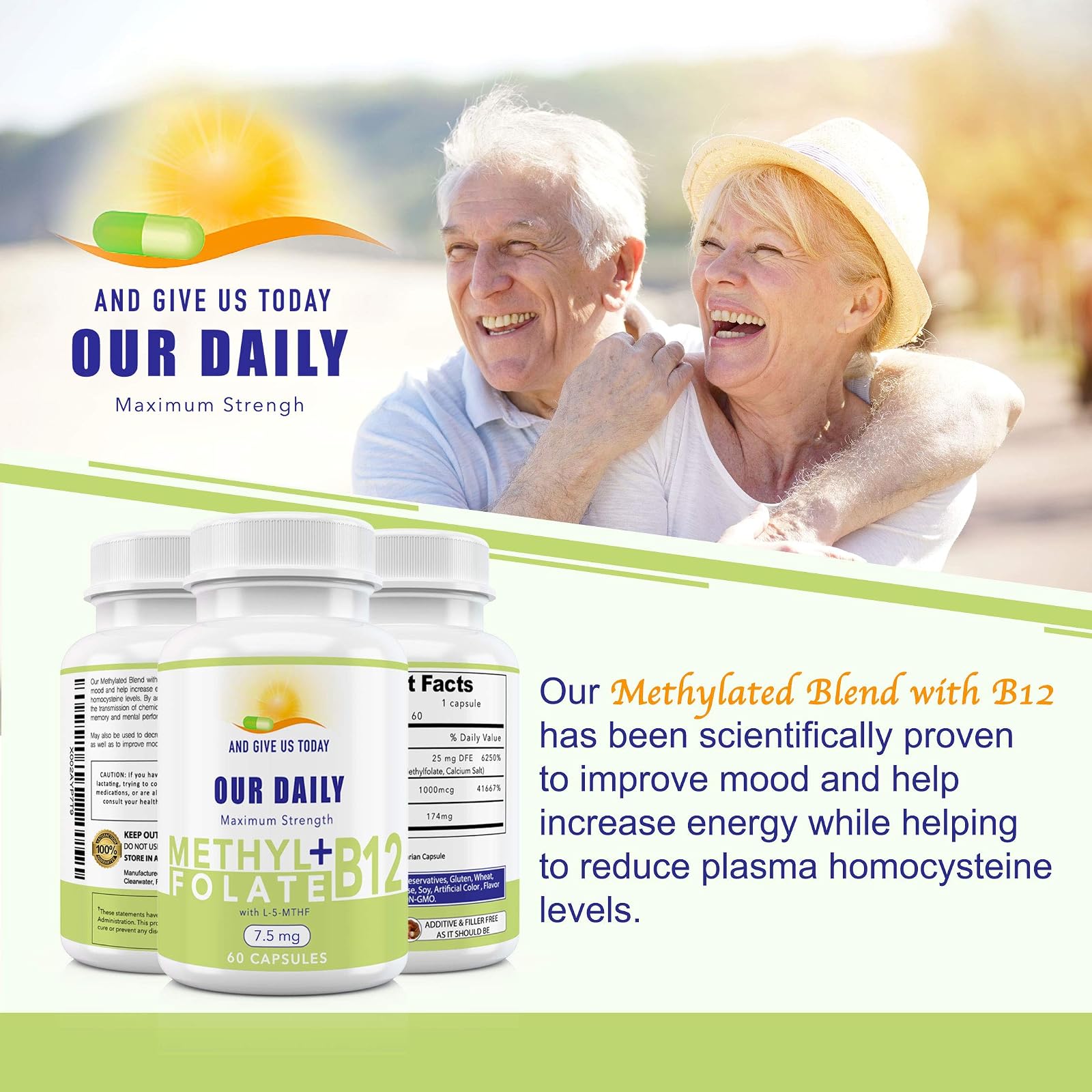 Supports brain health with L-Methylfolate