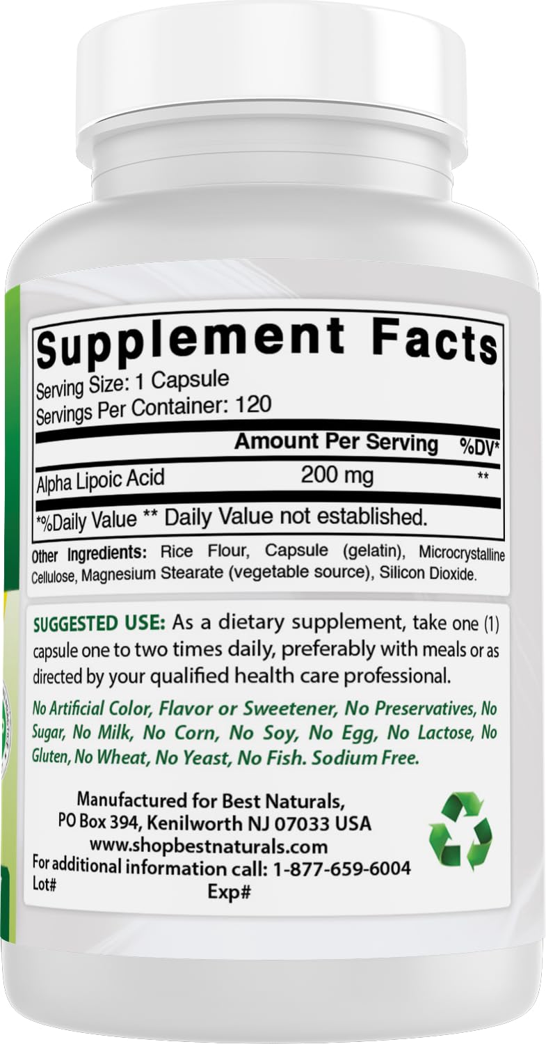 supports cellular health alpha lipoic acid