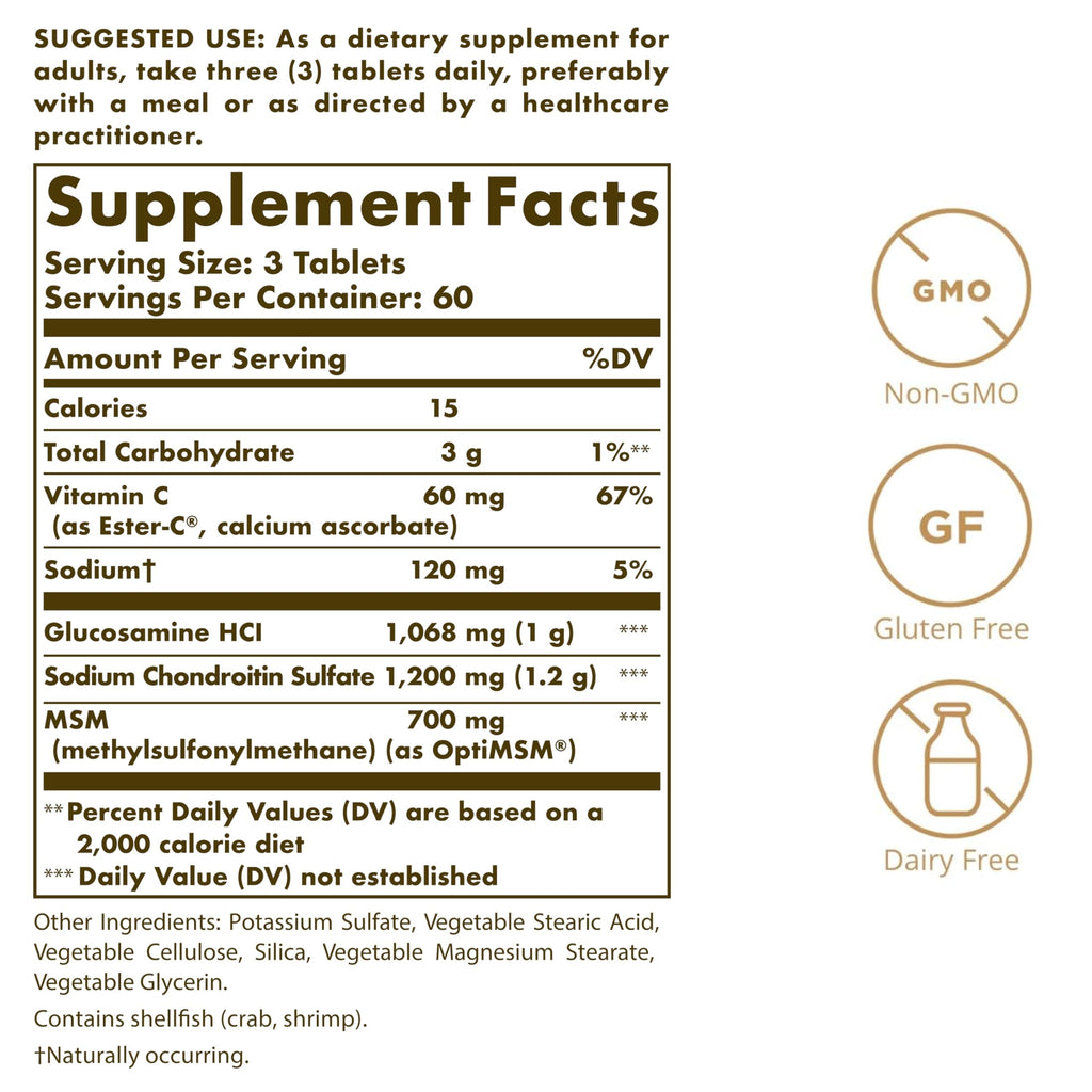 Supports collagen formation with chondroitin