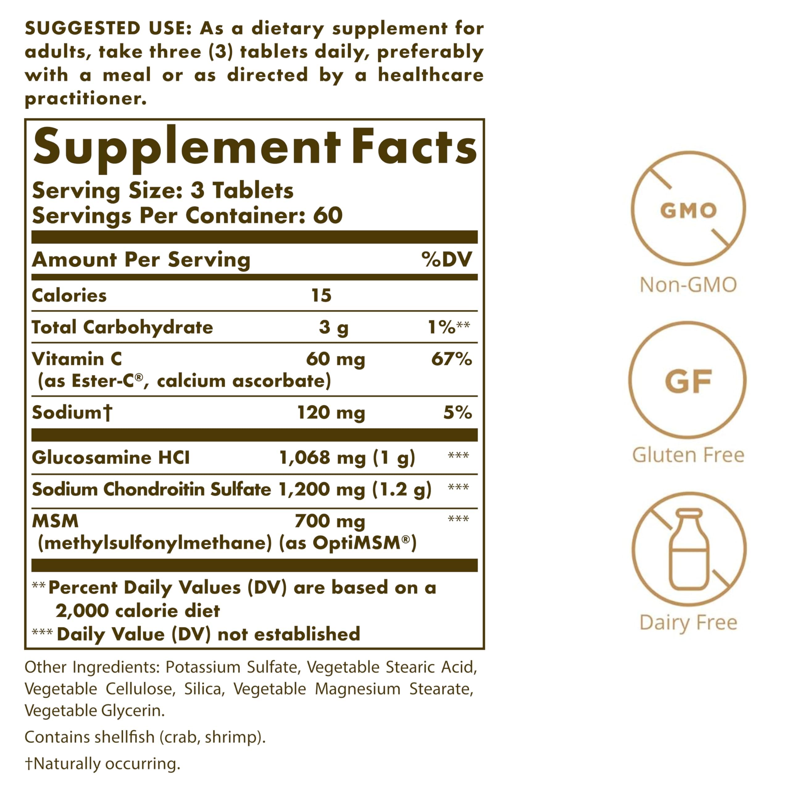 Supports collagen formation with chondroitin