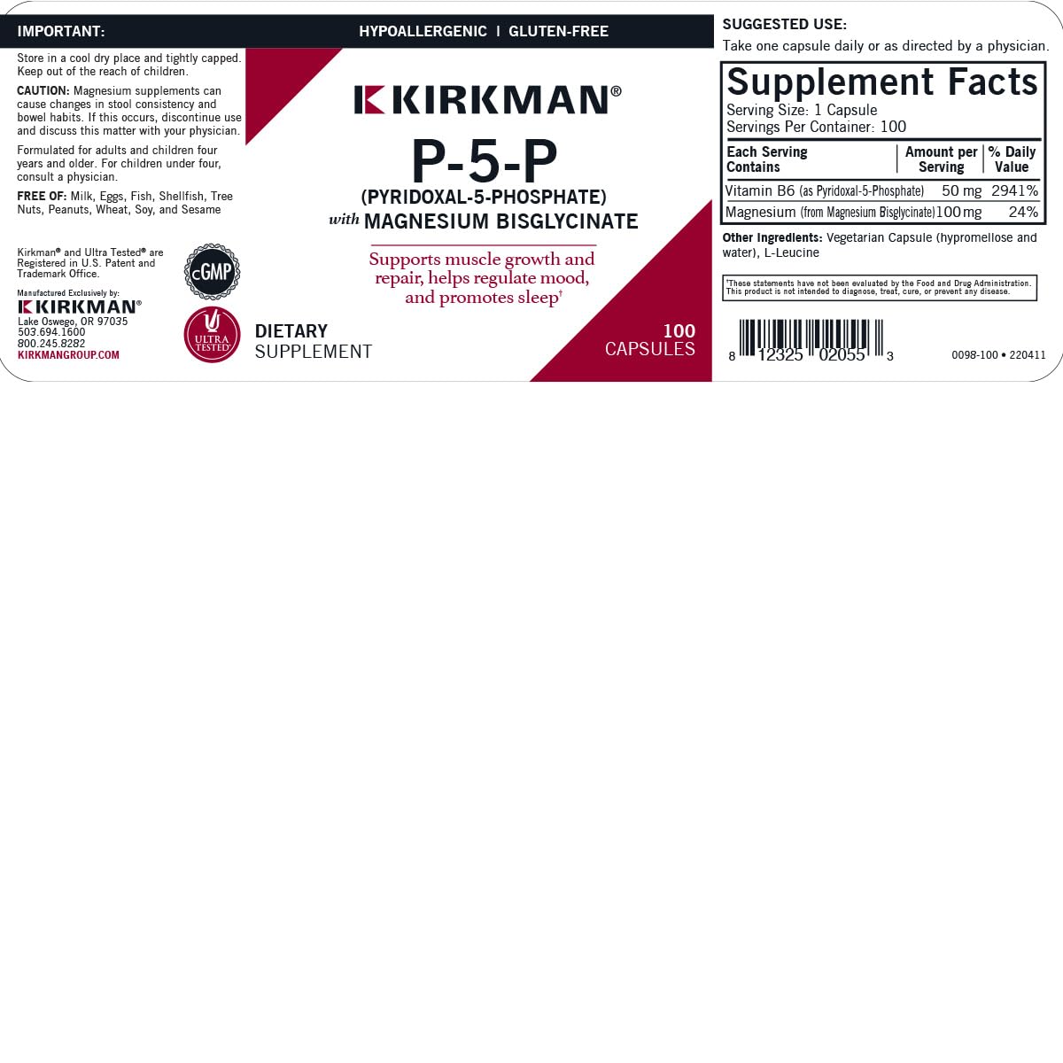 Supports energy metabolism with B6