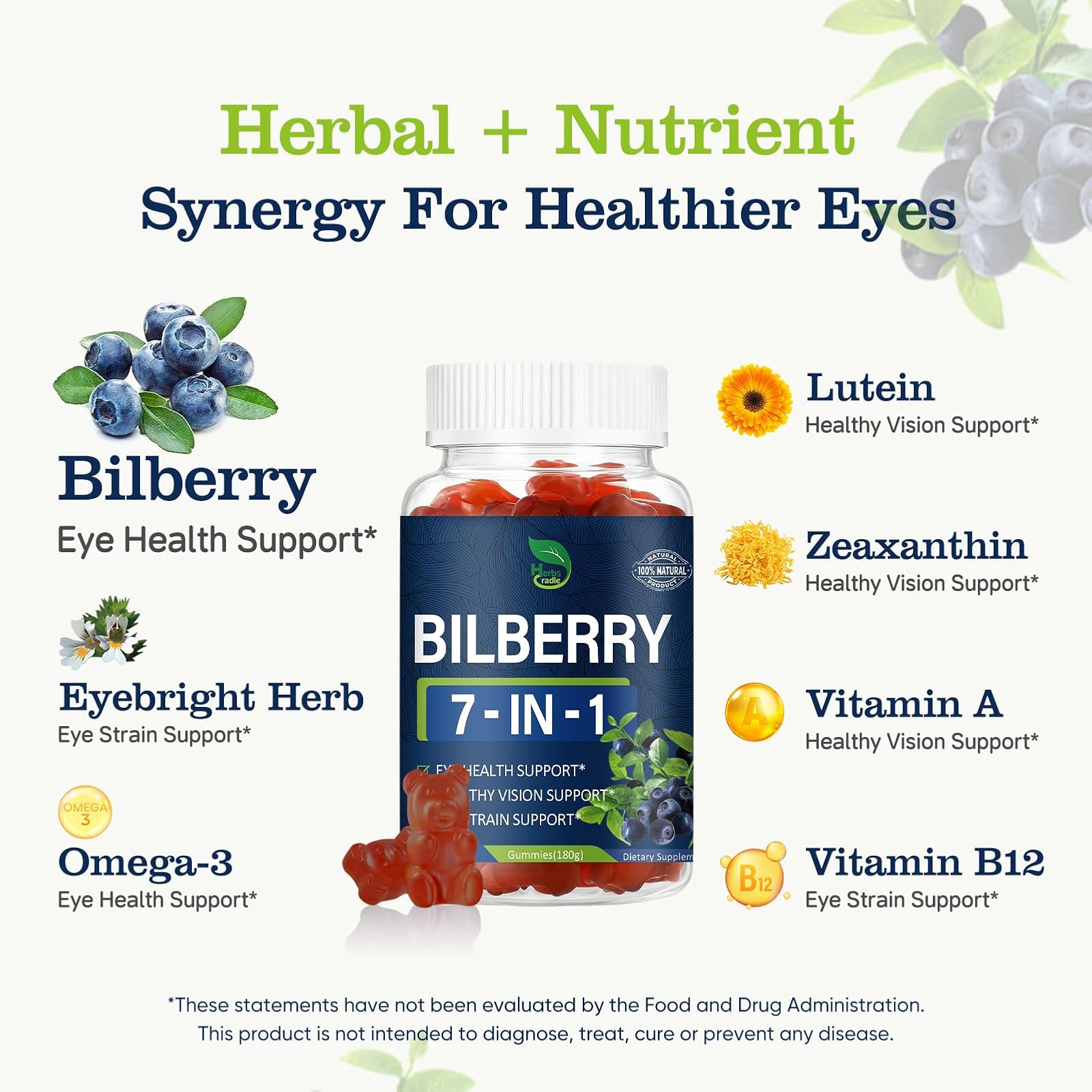 Supports eye health with bilberry