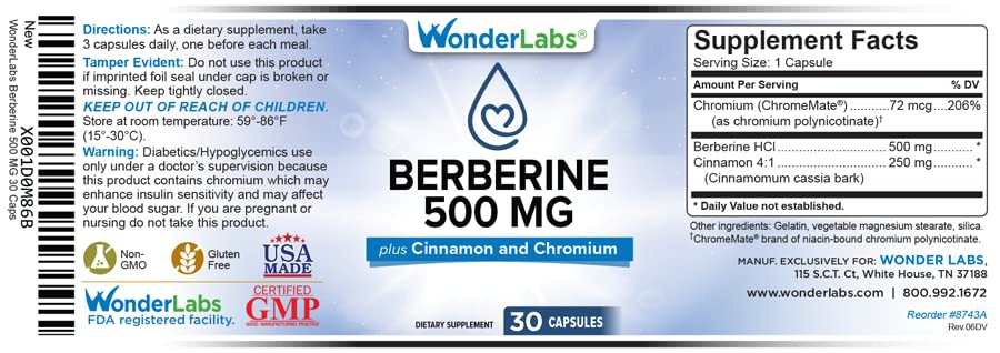 Supports glucose levels with Berberine