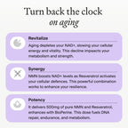 Supports healthy aging with NMN