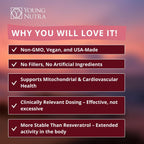 Supports healthy aging with Resveratrol