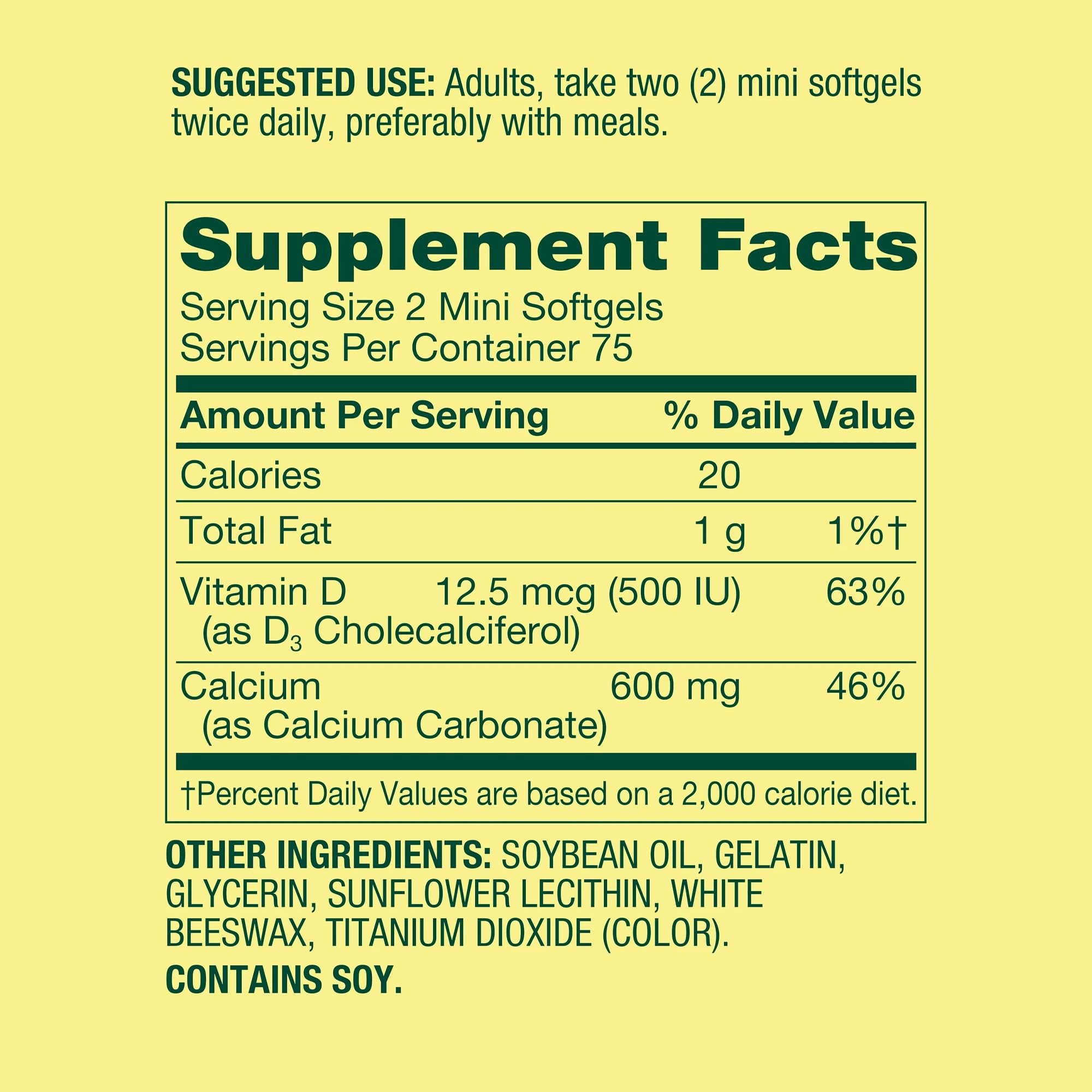 Supports healthy bone density with calcium