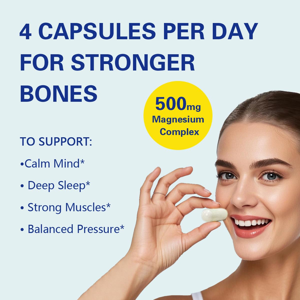Supports healthy nerve function with magnesium