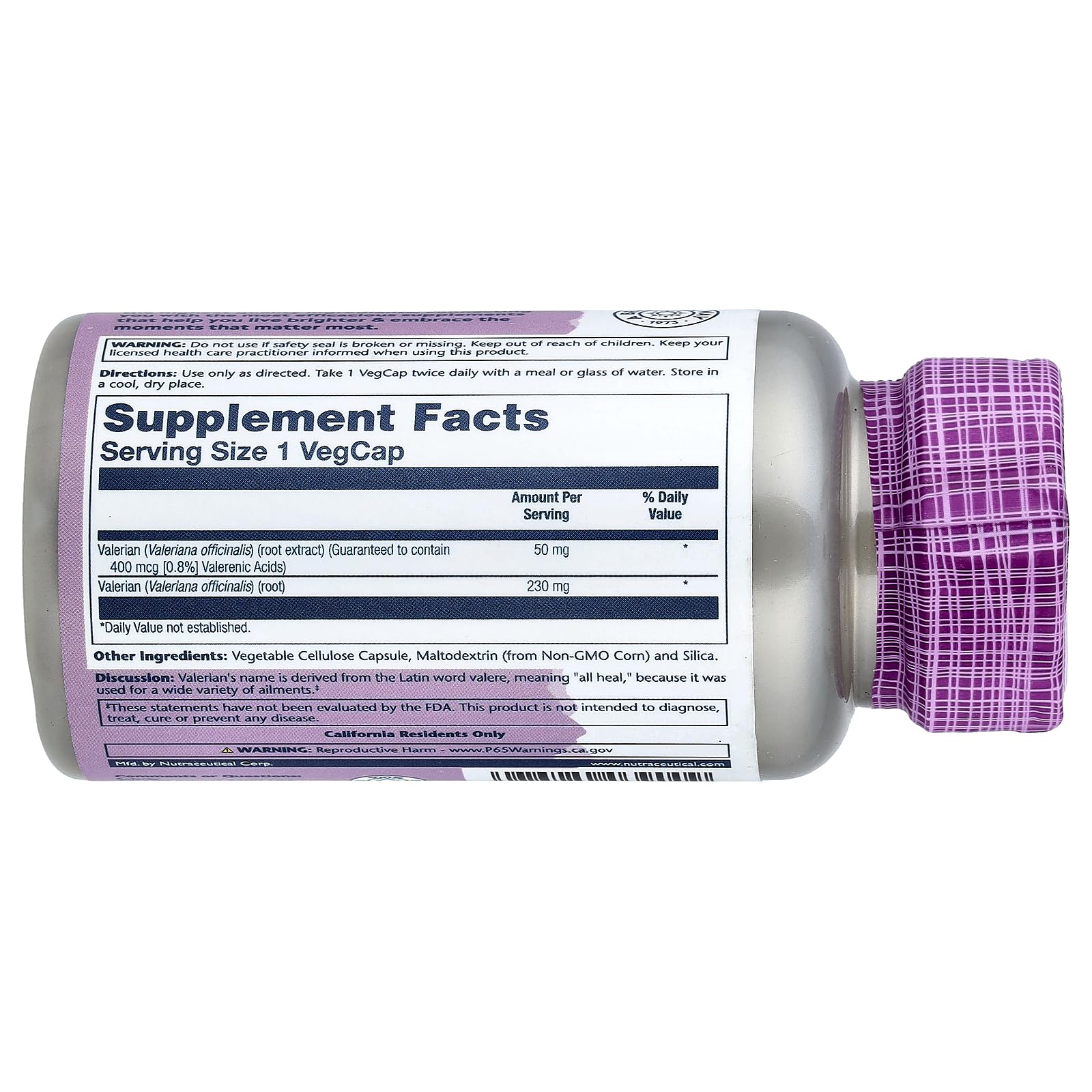 supports healthy sleep cycle valerian