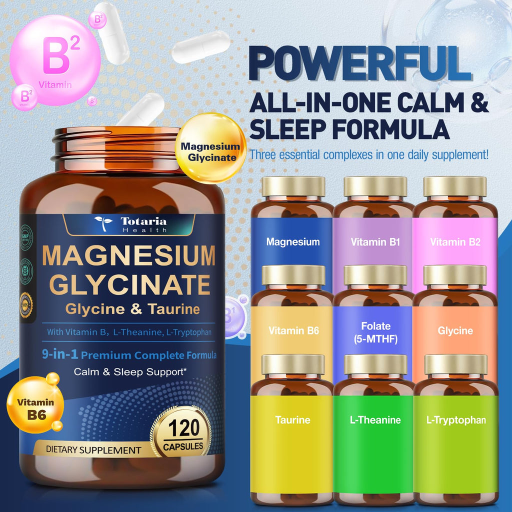 Supports healthy sleep with magnesium glycinate