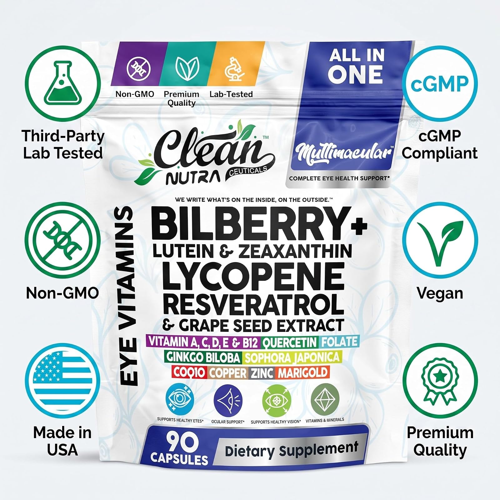 Supports healthy vision with Lutein and Zeaxanthin