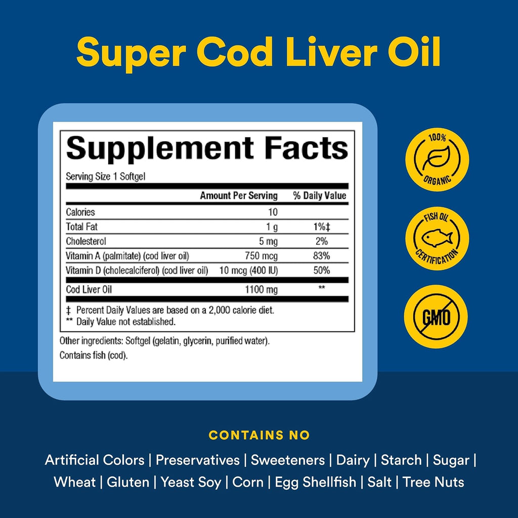 Supports heart health cod liver oil